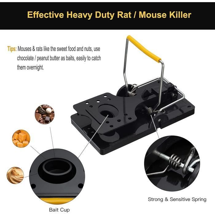 AJW-Grands hardes de rat lourds 6 Pack Control Professionnel Souris ...