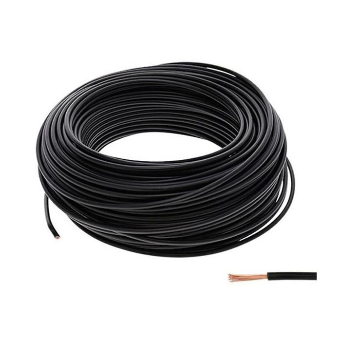 FIL ELECTRIQUE SOUPLE BOITE 50 METRES - dtail : SECTION 2.5 MM² NOIR ...