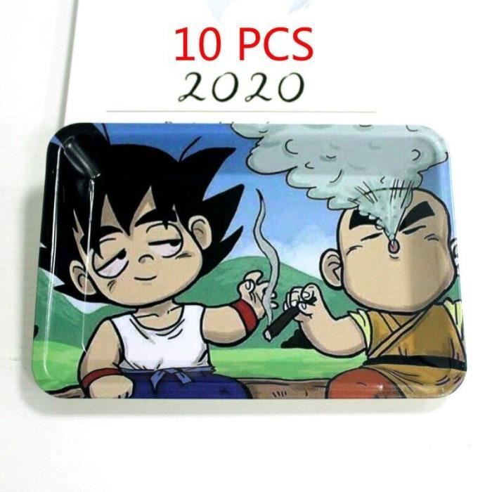 HA20810-Plateau à roulettes en métal. 10 pièces. plaque en fer blanc ...