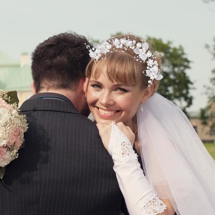 Accessoire Cheveux Mariage Femme, Couronne De Fleurs Pour Cheveux ...