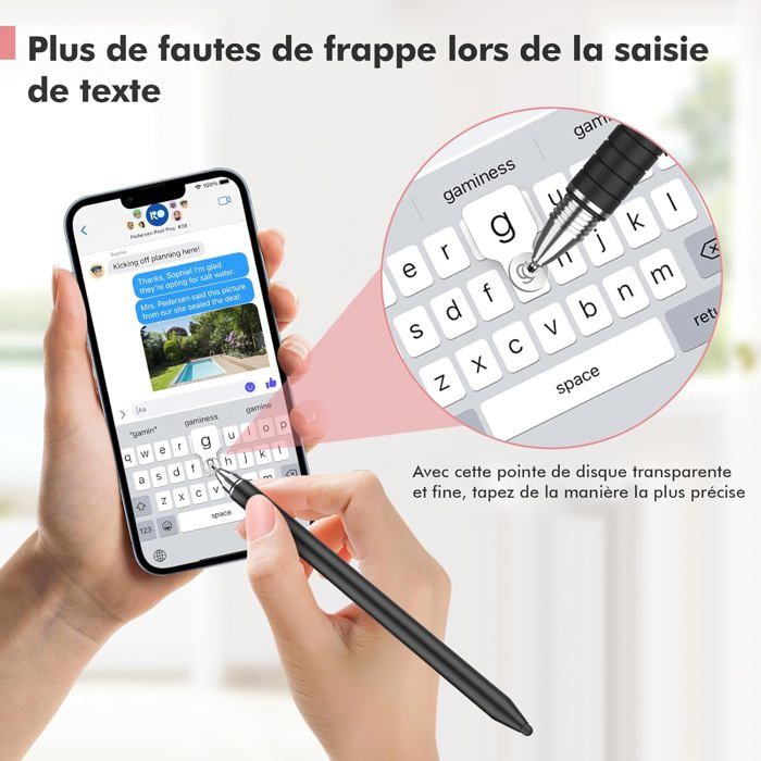 Stylet 3 en 1 Très Sensible avec 10 Embouts de Rechange pour iPad ...