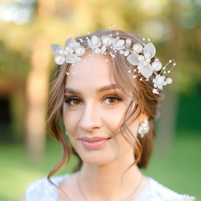 Accessoire Cheveux Mariage Femme, Couronne De Fleurs Pour Cheveux ...