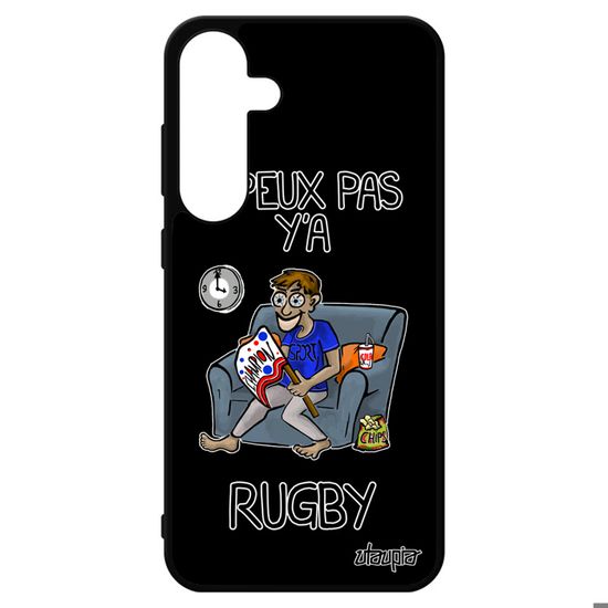 Coque S24+ Plus silicone j'peux pas y'a rugby texte humoristique ...