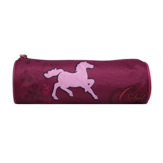 Trousse scolaire - BAGTROTTER - Cybel - Violet et Rose - Polyester ...