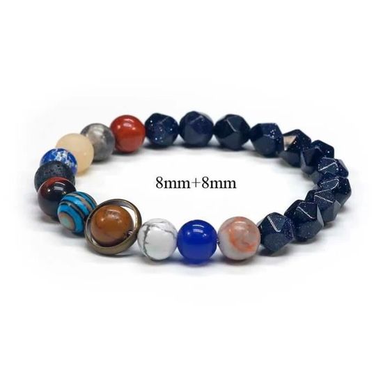 Bracelet Système Solaire en Pierre Naturelle pour Homme et Femme ...