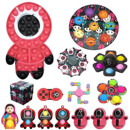 Mask Game Fidget Toys 24 Days Advent Calendar Pop Anti Stress K Relief ...