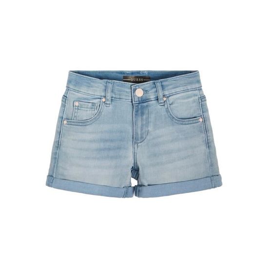 Short en jean fille Guess ight cloud wash Light cloud wash - Cdiscount ...