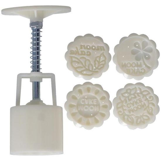 TMISHION Moule à gâteau de lune 50g DIY Main-Press Mooncake Moule ...