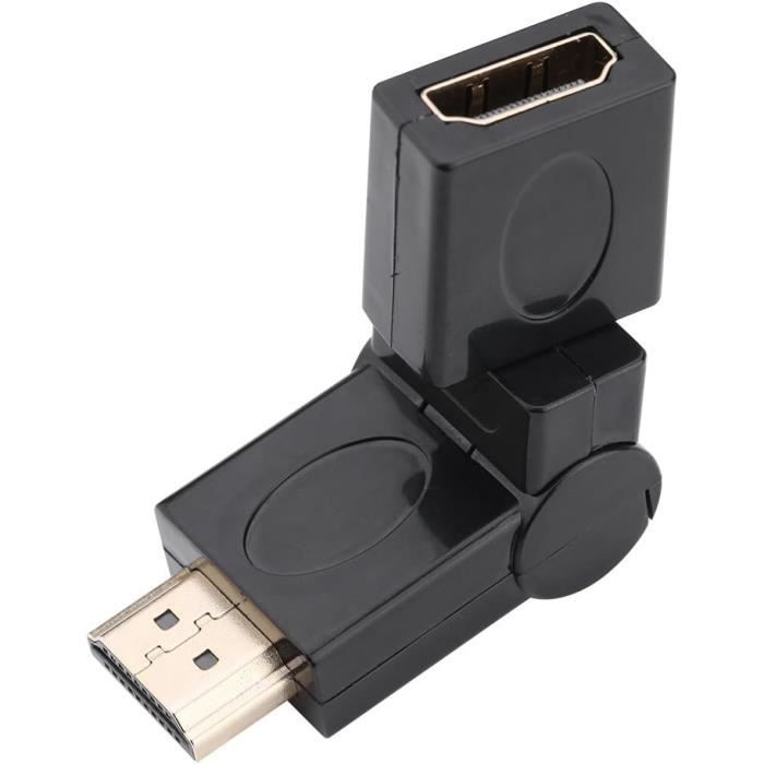 Câble Adaptateur Adaptateur Hdmi Prise Plaquée Or Boîtier Abs Noir ...