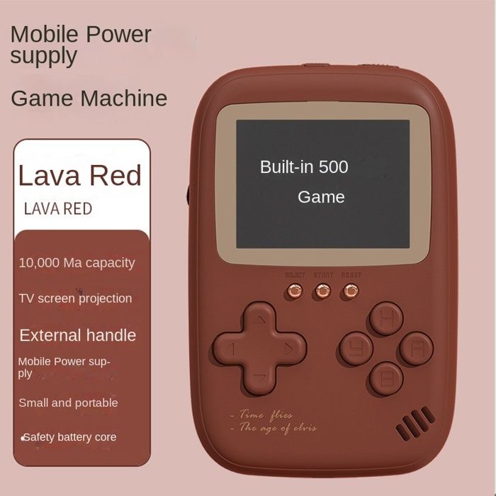 19 Console de jeu portable portable à puissance mobile Time Single Rouge 10 000 Mah, Retro ...