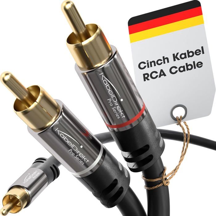 Câble Y Cinch 1,5M (1 X Fiche Rca Mâle Vers 2 X Fiches Rca Mâle)[Z102 ...