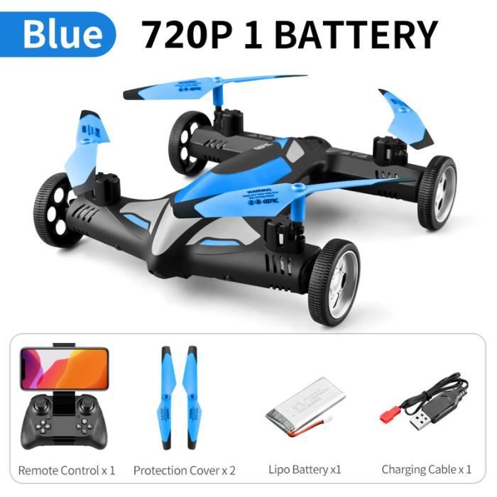 V11-720P-1Batterie - 4DRC Drone RC Air Ground 2 en 1 2.4G, Voiture ...