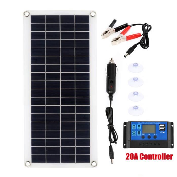 Panneau de charge,Kit Complet de Panneaux Solaires 300W 12V USB avec Contrôleur,Cellules ...