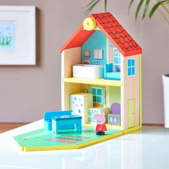 Maison en bois - Peppa Pig - Figurine et 7 éléments - 8 pièces ...