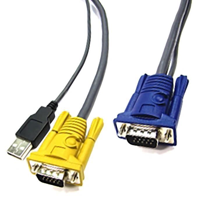 CableMarkt - Câble spécial avec fonction 2 en 1 HD15 mâle VGA et USB ...