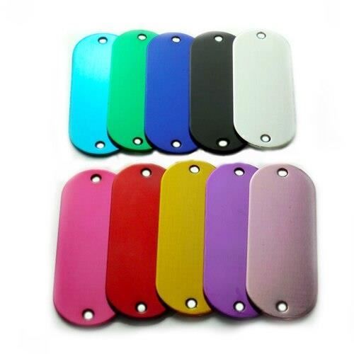 CRAZE 20Pcs Tag Dog For Collar Name Charm ID Tag Oval Aluminum Pet Dog ...