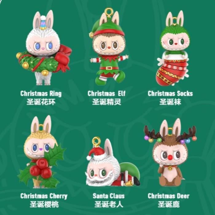 Popmart Labubu série de noël boîte aveugle Action Anime Figure boîte ...