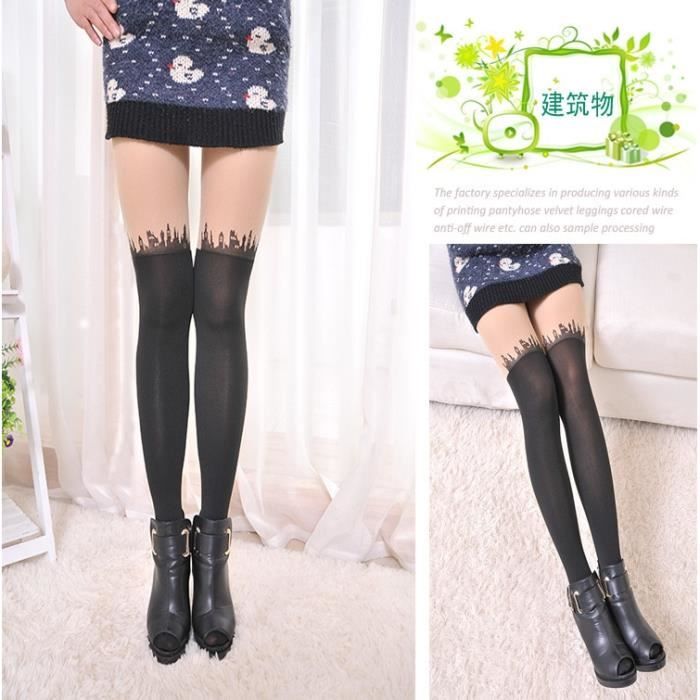 Collants japonais Kawaii à imprimé de dessin animé pour femmes, bas à ...