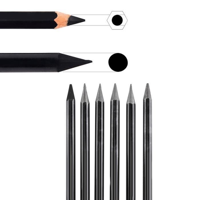 Mxzzand crayon à croquis Stylo à croquis en carbone 6 pièces, crayon ...