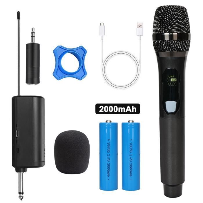 Microphone sans fil UHF aste avec batterie,récepteur aste,convient pour ...