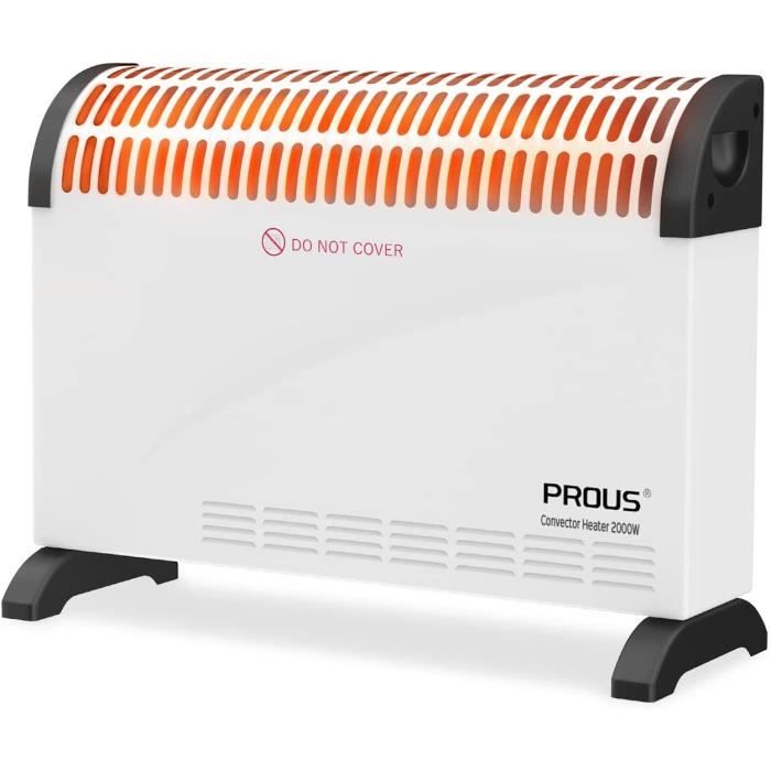 PROUS 2000W Chauffage Electrique, Radiateur Electrique avec Thermostat ...