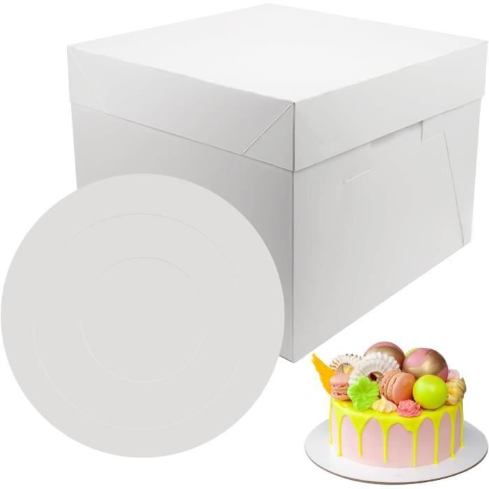 Lot De 4 Boîtes À Gâteau Avec Plateau À Gâteau Pour Gâteau Étagé ...