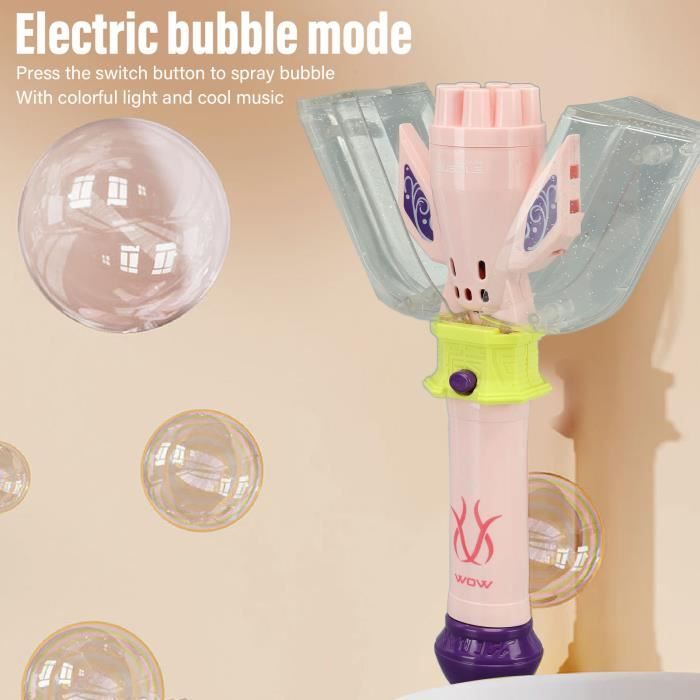 Bubble Wand Maker Machine Jouet à bulles pour enfants 8 trous lumière ...