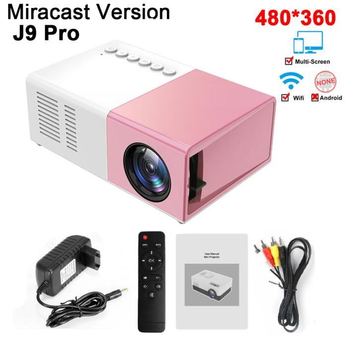Pink Miracast Salange Mini projecteur Pixels 35mm Audio HDMI USB ...