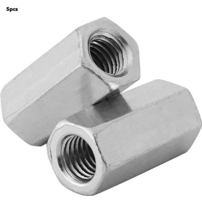 Garosa Écrou manchon fileté 5 pièces longue tige écrou hexagonal manchon hexagonal écrou ...