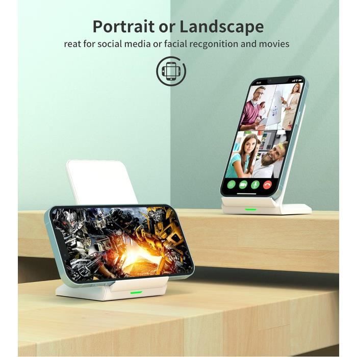 Fast Wireless Charger Stand [2 Pack], 15 W Station De Charge Inductive ...