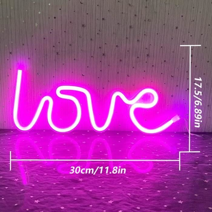 Led Love Enseigne Au Néon Led Rose Néon Lumières Neon Love Sign Decor ...
