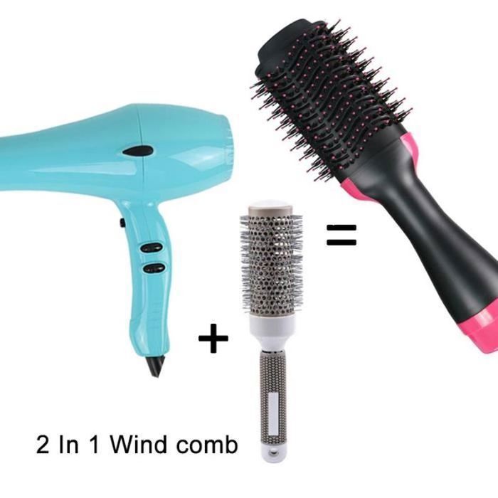 Brosse Soufflante 2 En 1 Professionnel Sche-cheveux Brosse Cheveux ...