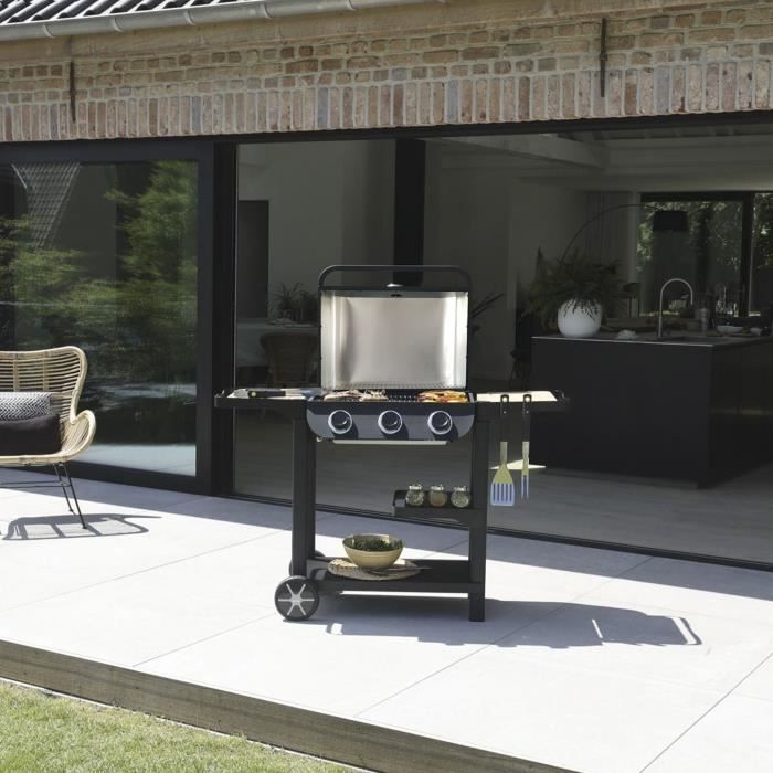 COOK IN GARDEN Barbecue gaz FLAVO 60 SC - L 138×l 59×H 105 cm - Surface ...