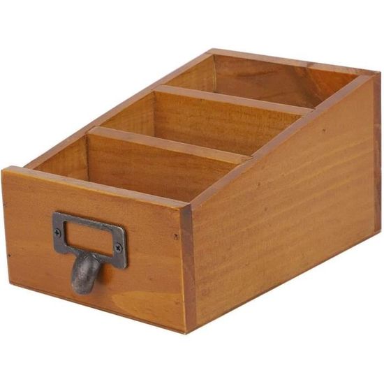 Rétro Boîte De Rangement Avec 3 Compartiments De Stockage Bureau ...