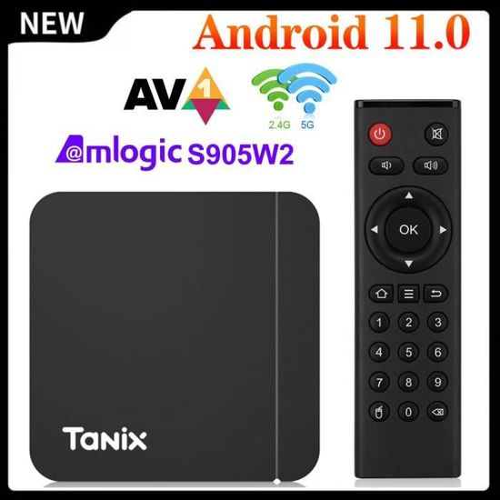 Android 11.0 Tv box, Android TV box 2Go + 16Go Amlogic S905W Smart ...