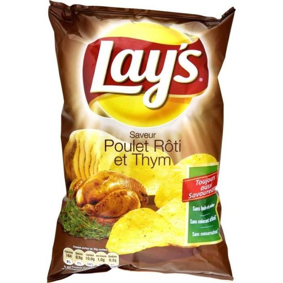 LAY'S Chips saveur poulet rôti - 130 g - Cdiscount Au quotidien