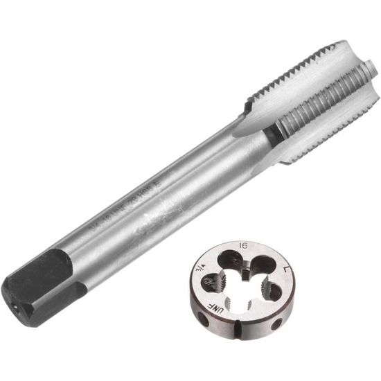 Lot De 2 Tarauds Et Filières 3-4-16 Unf Pour Filetage À Gauche Et Matrice Ronde, Outil De ...