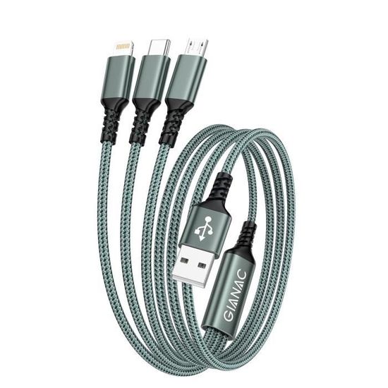 Câble Multi Chargeur,3 en 1 Câble Universel,[1.2M] Câble Multi USB de ...