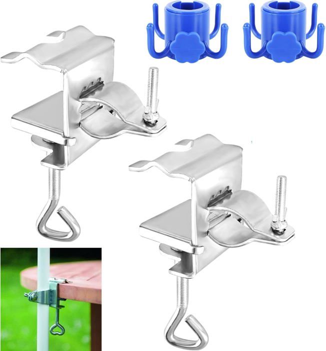 Lot de 2 Support Parasol Balcon, Pieds de Parasols 19-32 mm, Pied De ...