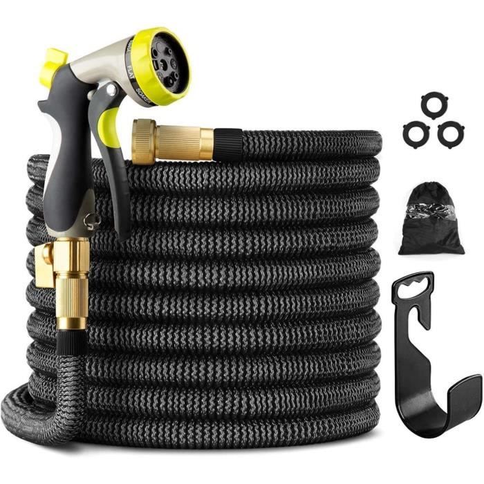 15M-50Ft Anti-Fuite Tuyau Arrosage Extensible Avec Buse En Alliage De ...