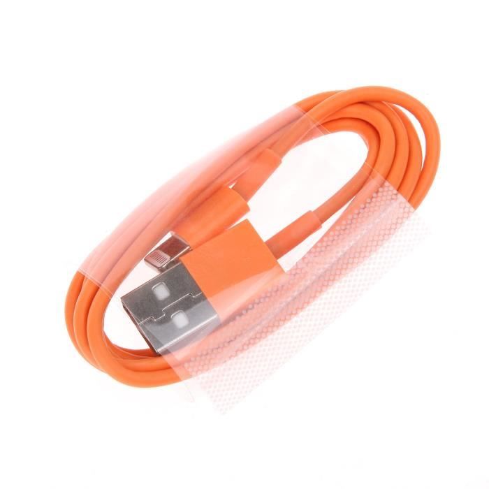 FIL CORDON ALIMENTATION I PHONE 2 METRES ORANGE - Cdiscount Téléphonie