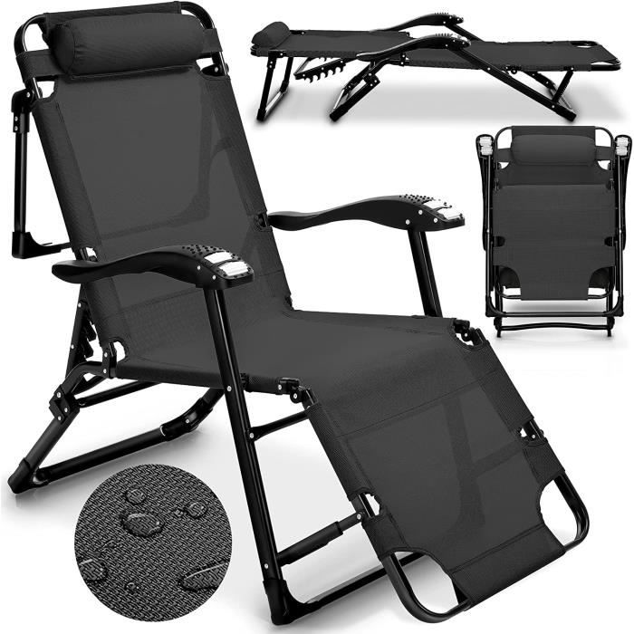 LIWI-Chaise Longe de Jardin | Fauteuil Relax Pliant et Inclinable zéro ...