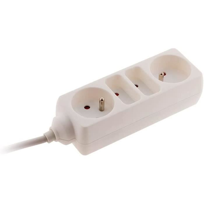 Bloc Multiprise 2X 6A + 2X 16A Blanc -[O244] - Cdiscount Bricolage