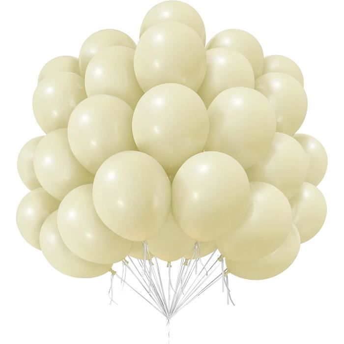 Ballons Blancs Sable, 50 Ballons Blancs 12 Pouces, Ballons En Latex ...
