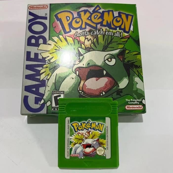Game Boy Jeux GBC Pokemon Vert Version Boîte Art Cartouche Plateau ...