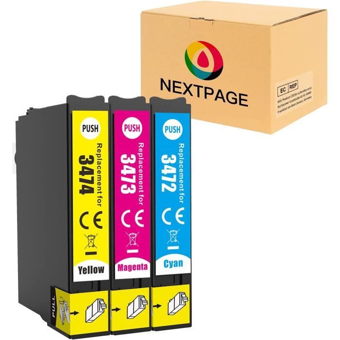 Cartouches D'Encre De Rechange 34Xl Couleur Compatibles Avec Les ...