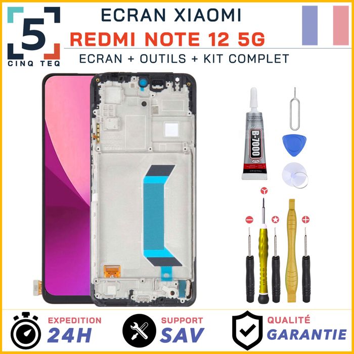 Ecran complet Remplacement pour Xiaomi Redmi Note 12 5G 22111317G + Kit ...