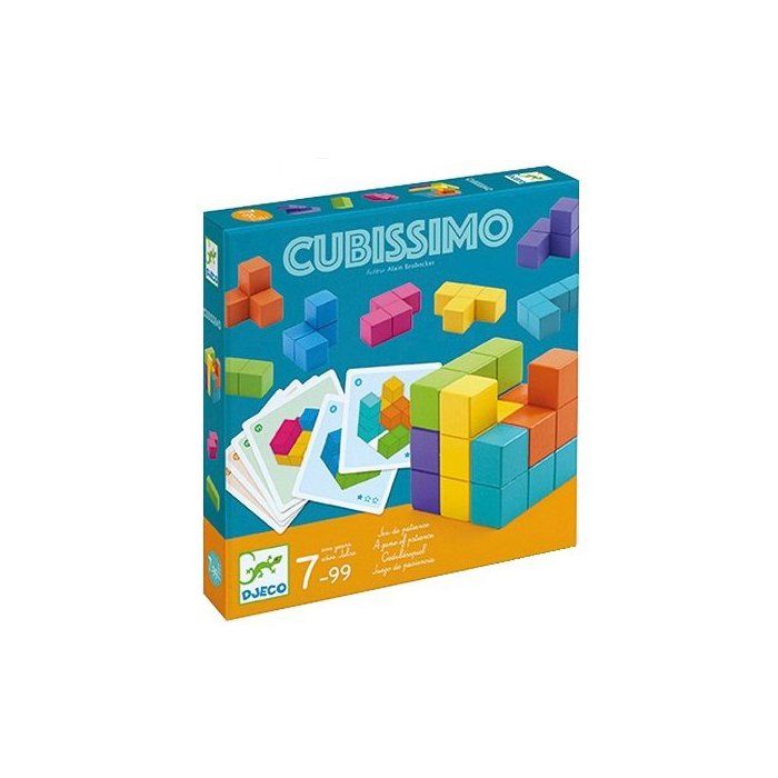 Jeu de patience Cubissimo 30 defis - Cube de 7 pieces en bois - Casse tete solo 1 joueur - Djeco ...