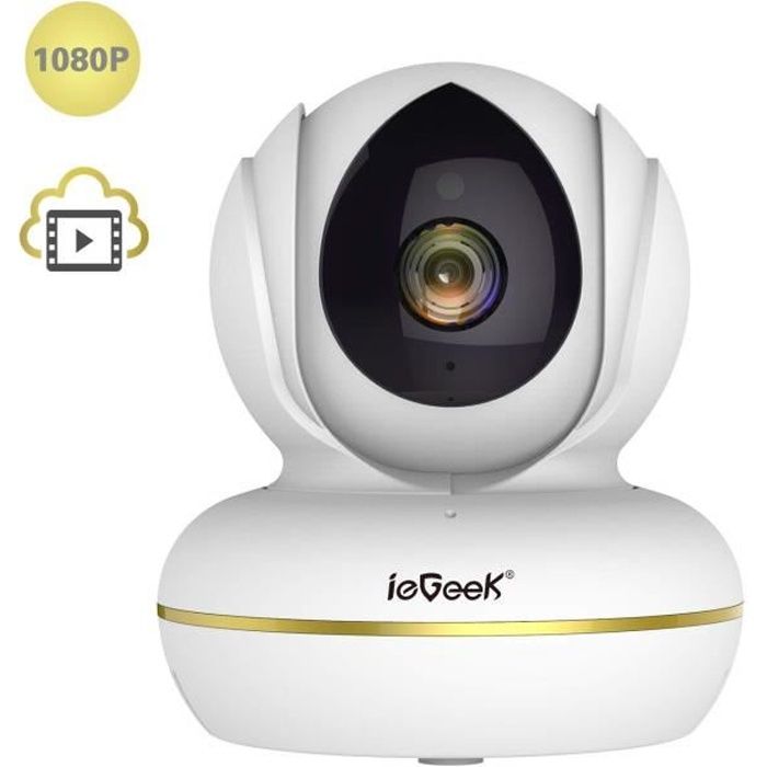 IEGEEK Caméra de Surveillance 1080P IP WiFi sans Fil Interieur avec ...