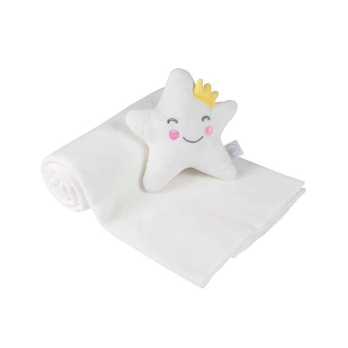 Bébé Douceur - Doudou et son plaid blanc - Etoile - Cdiscount ...